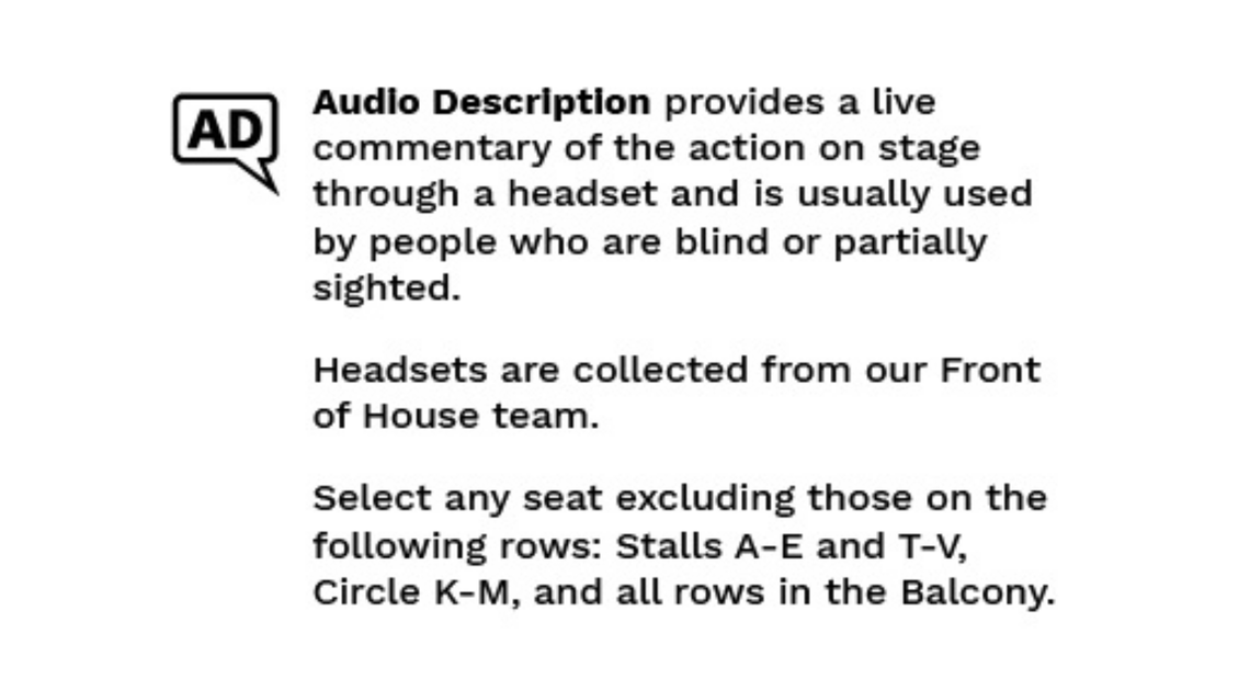 Audio Description Tickets | Sheffield Theatres